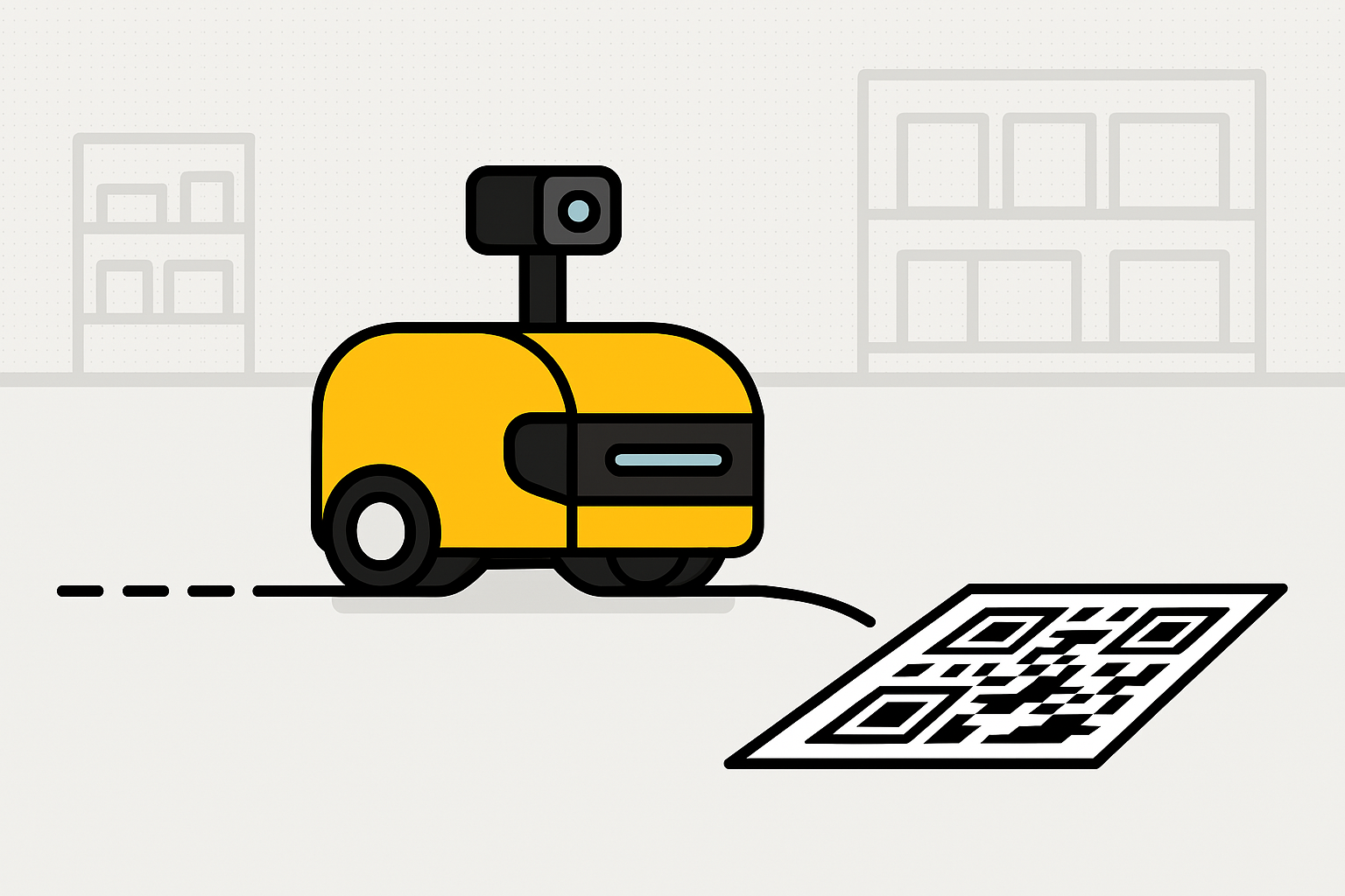 AGV QRコード誘導とは？貼付位置・精度の注意点