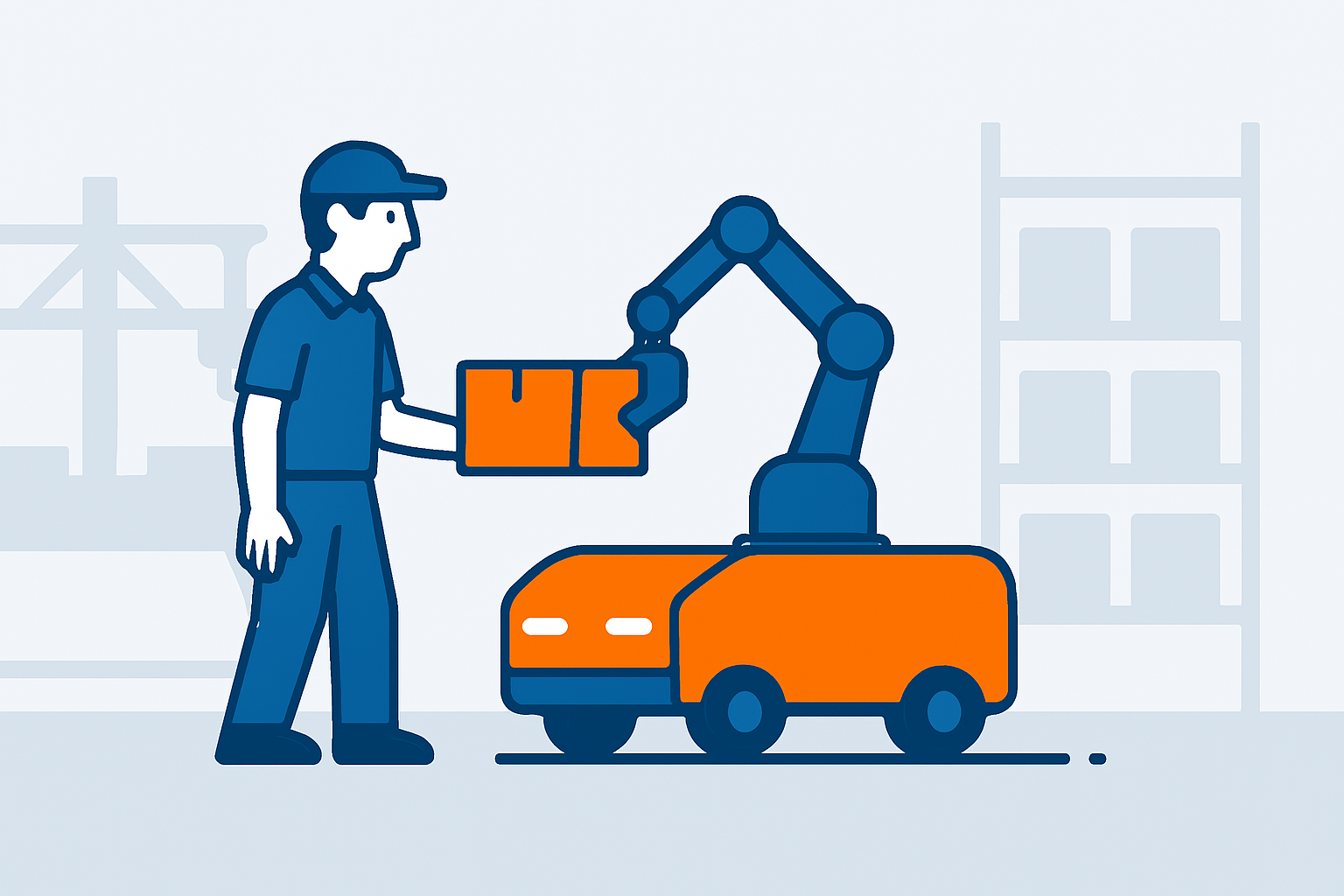 協働ロボット搭載AGVとは？作業者と共存する自動搬送